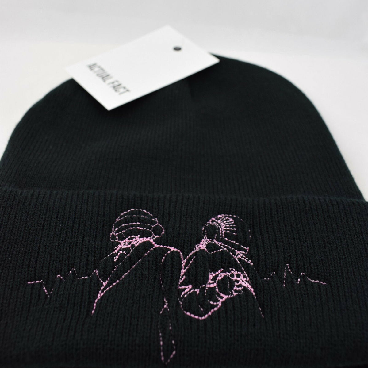 Daft Punk Roll Up Beanie In Black – Actual Fact Clothing