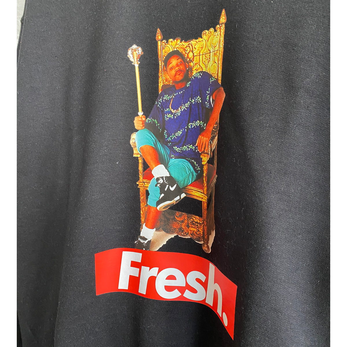 FRESH Prince Printed Sweatshirt In Black – Actual Fact Clothing