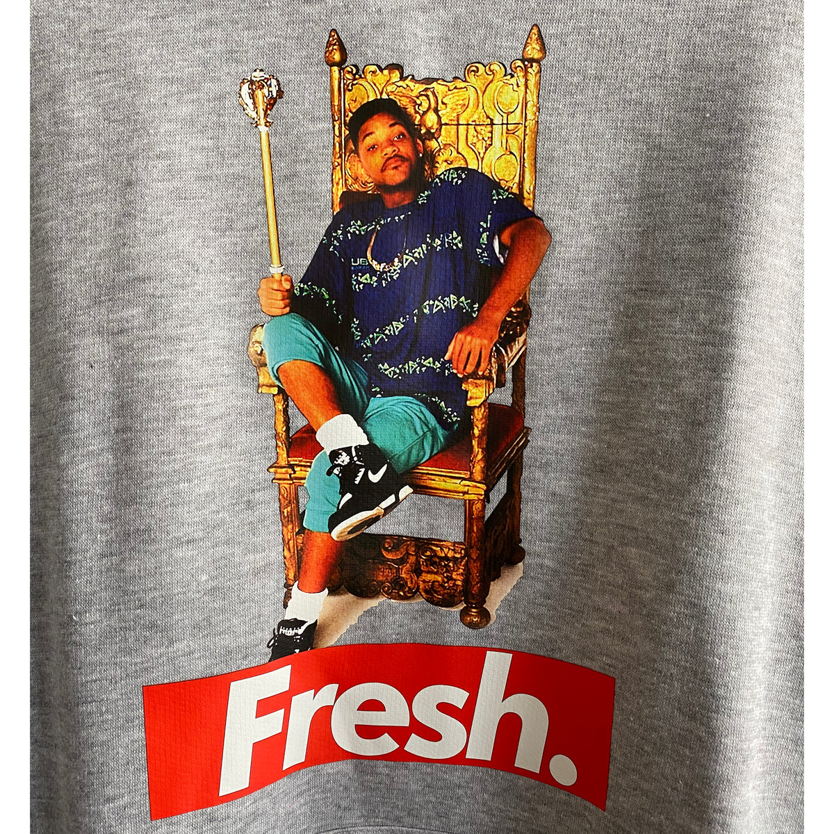 FRESH Prince Printed Hoodie In Grey – Actual Fact Clothing