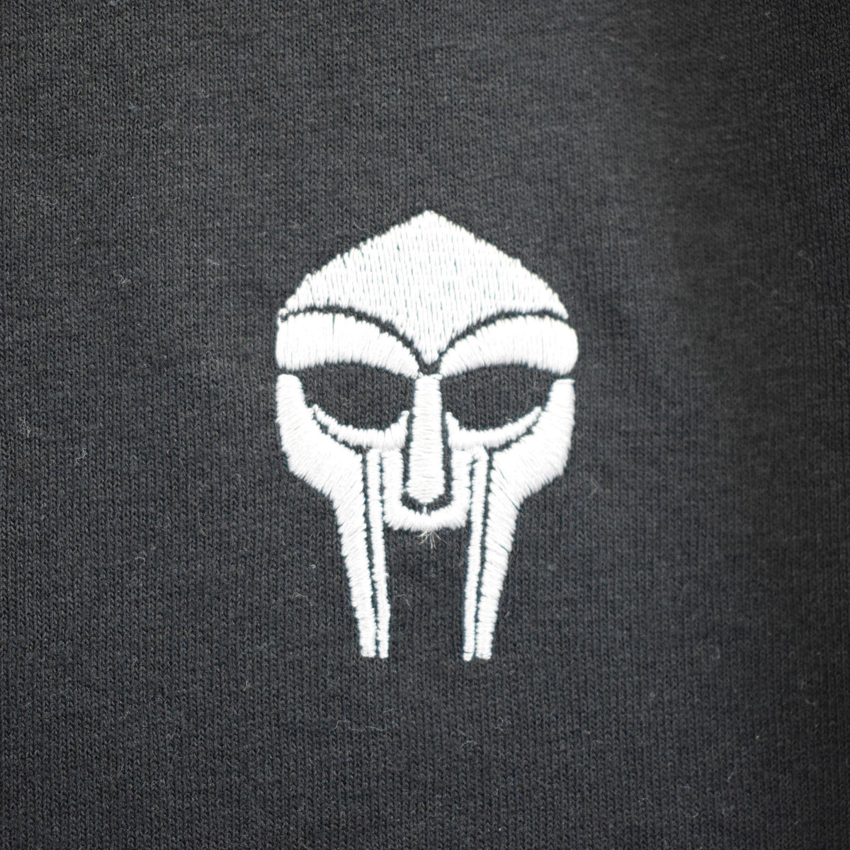 MF Doom Mask Embroidered Tee In Black – Actual Fact Clothing