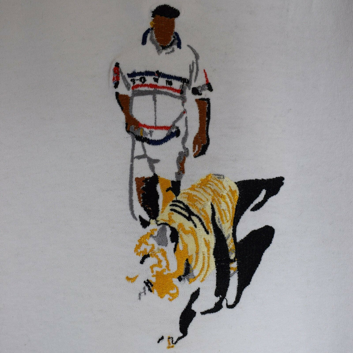 Mike Tyson Tiger Embroidered Sweatshirt In White – Actual Fact Clothing