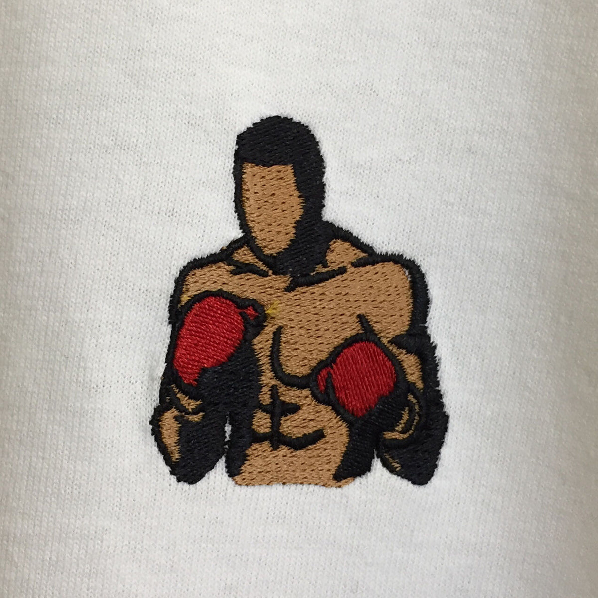 Muhammad Ali Embroidered Tee In White – Actual Fact Clothing